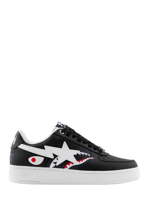 BAPE A Bathing Ape Sta Low #2 Shark Sneakers - Black