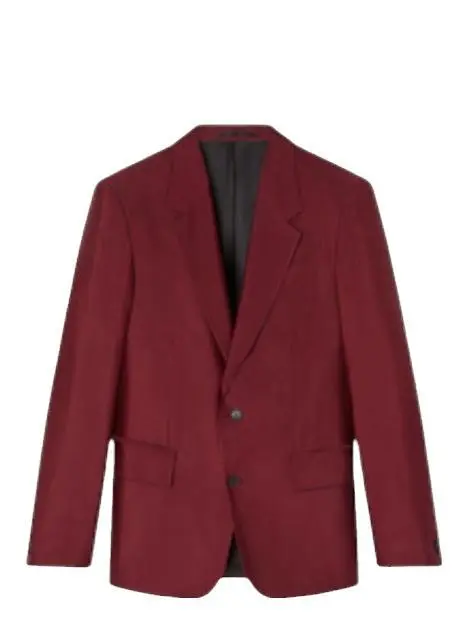 Versace Silk Suit Blazer Formal Jacket - Bordeaux Red