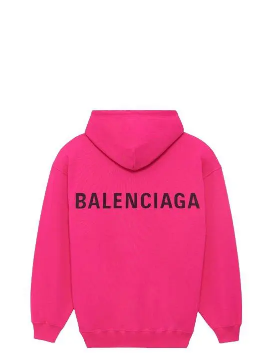 Balenciaga Classic Back Logo Hoodie - Fuchsia Pink