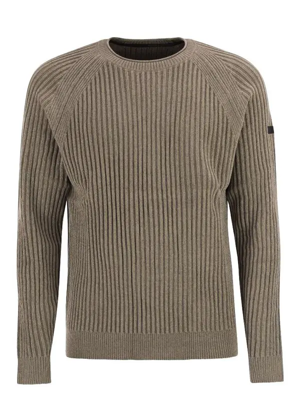 RRD Velvet Rave Round Knit Jumper - Beige