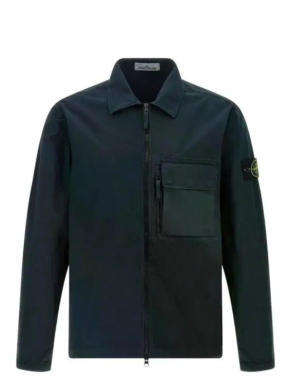 Stone Island Zip-fastening Patch-pocket Shirt Jacket - Blue