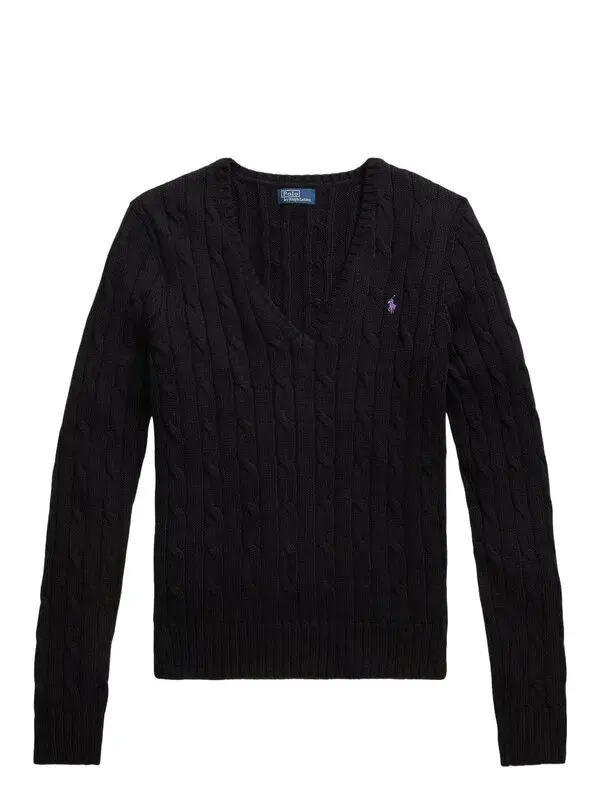 Polo Ralph Lauren Cotton Cable Knit Sweater - Black