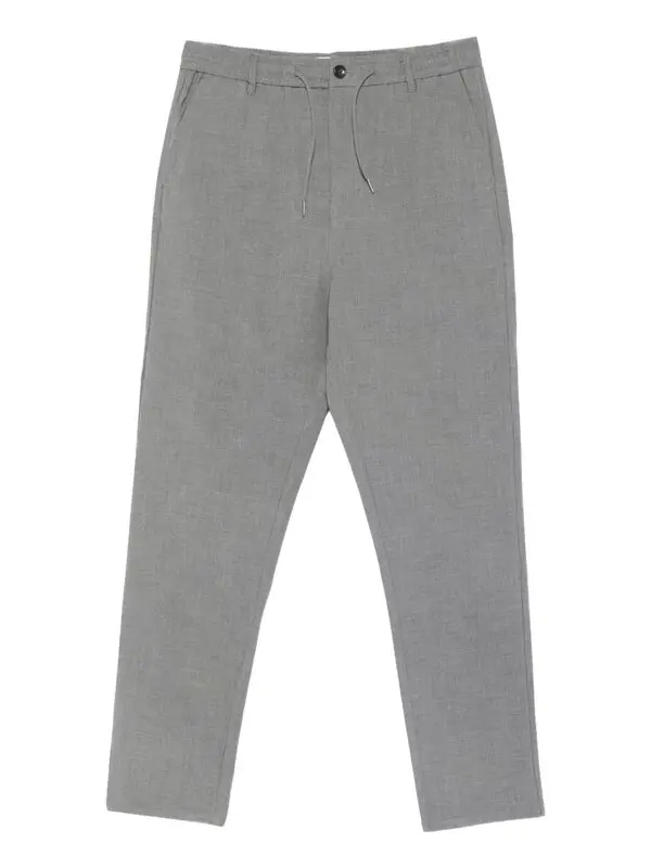 LES DEUX Drawstring Waist Straight-leg Trousers - Grey