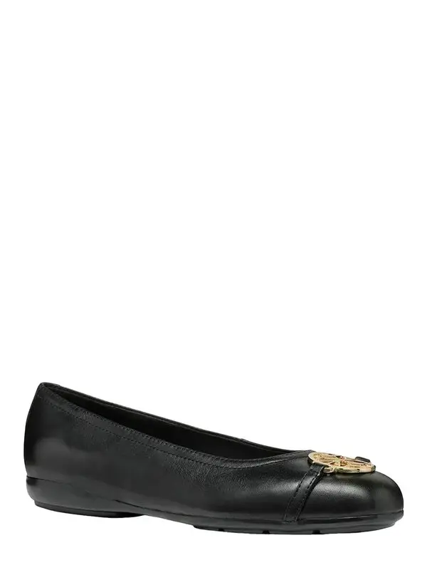 Geox Annytah Leather Ballet Flats - Black
