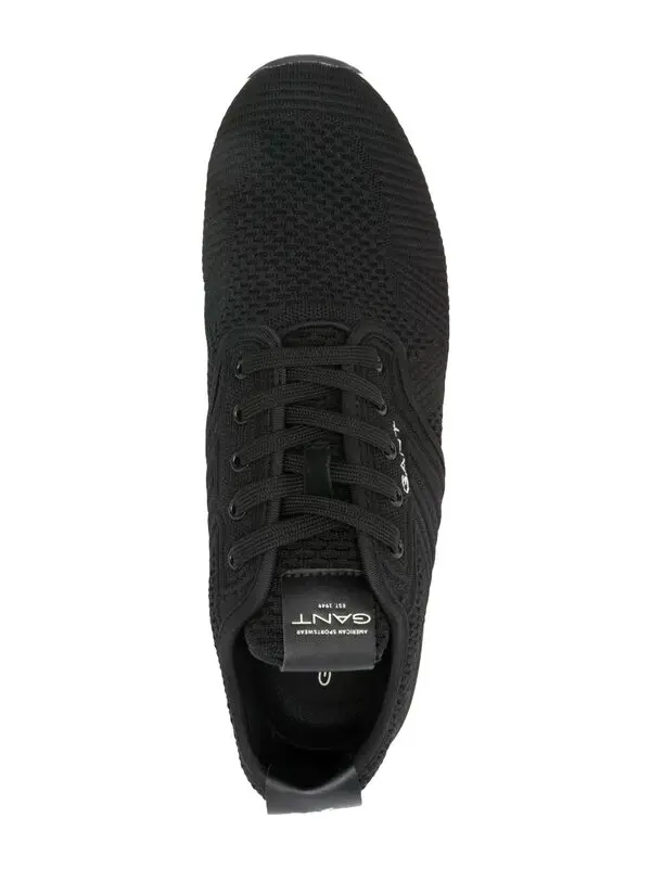 Gant Textured-knit Sneakers - Black