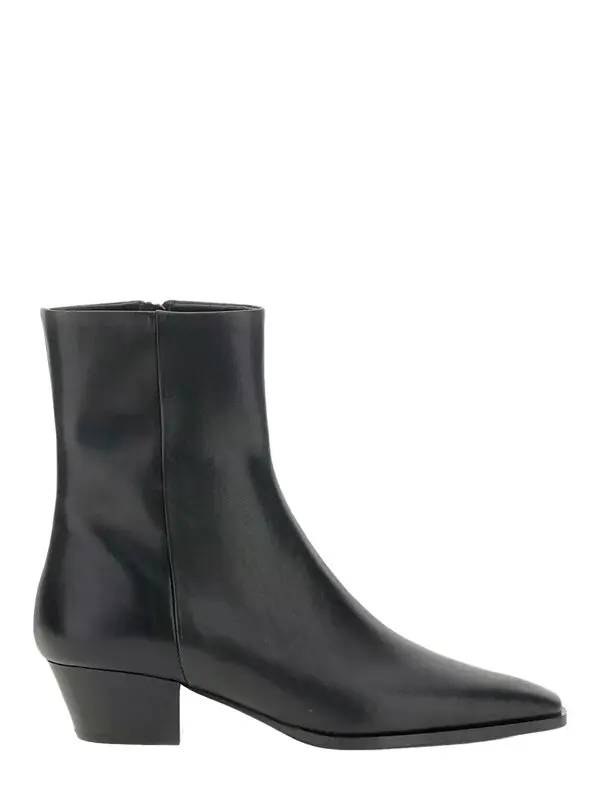 AeydĒ Zip-detail Pointed-toe Boots - Black
