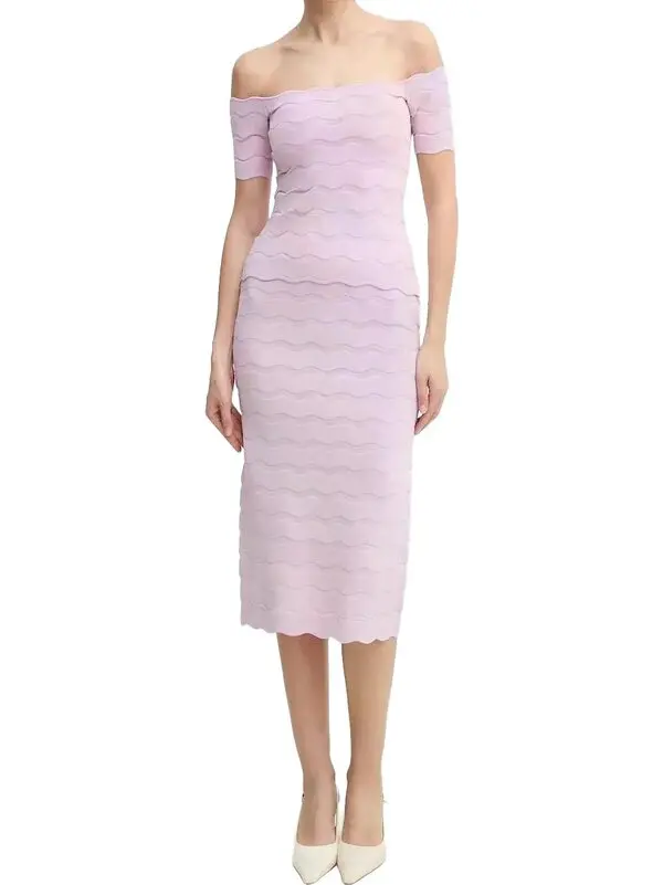 Herve Leger Eloise Midi Skirt - Pink