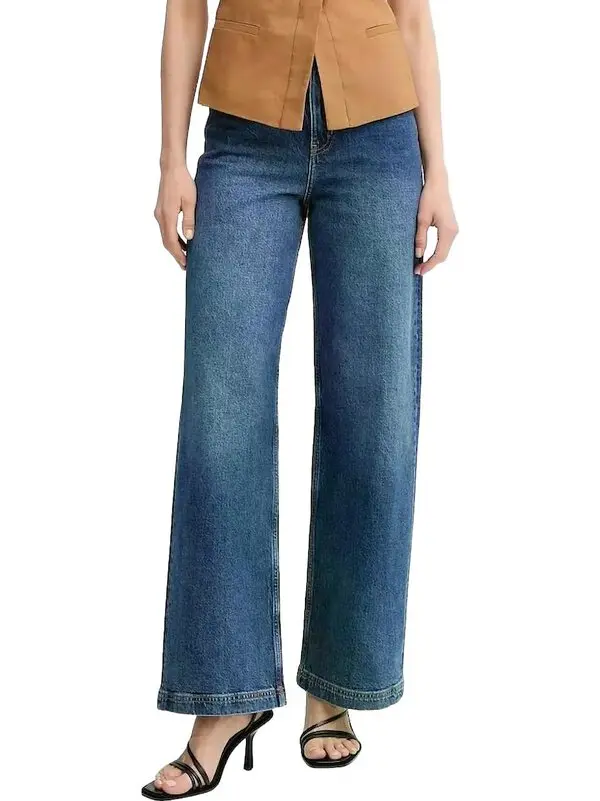 Munthe High-waisted Wide-leg Jeans - Blue
