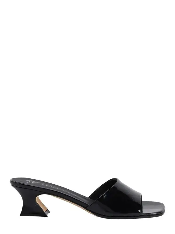 GIUSEPPE ZANOTTI 45mm Solhene Leather Sandals - Black