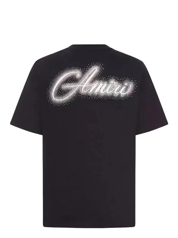 Amiri Crystal-embellishment Cotton T-shirt - Black