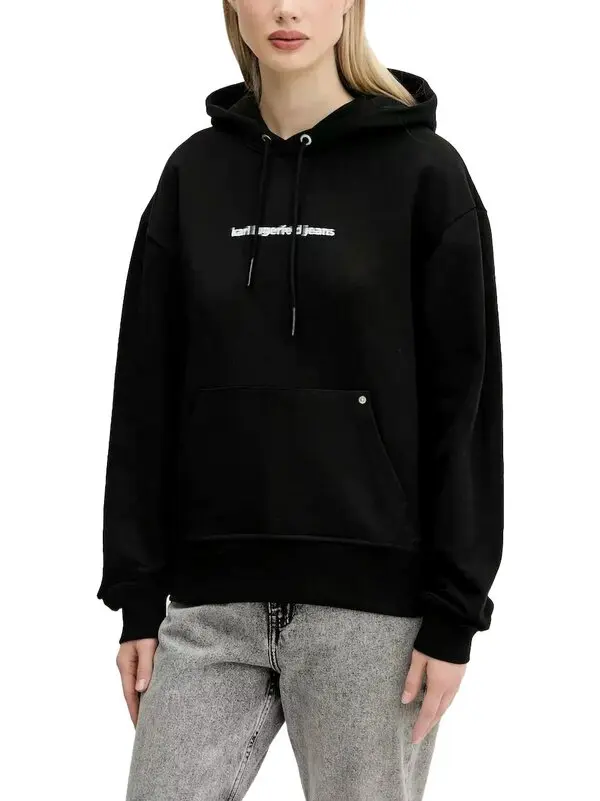 Karl Lagerfeld Logo-print Hoodie - Black