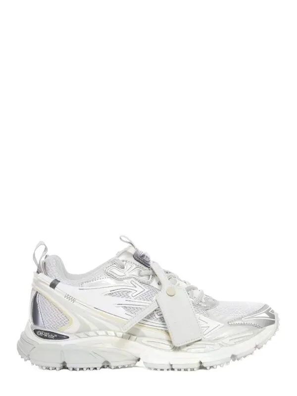 Off-White Leather-tag Lace-up Sneakers - Grey