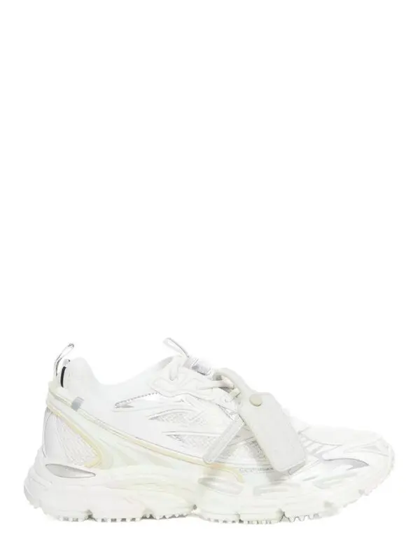 Off-White Leather Tag Lace-up Sneakers - White