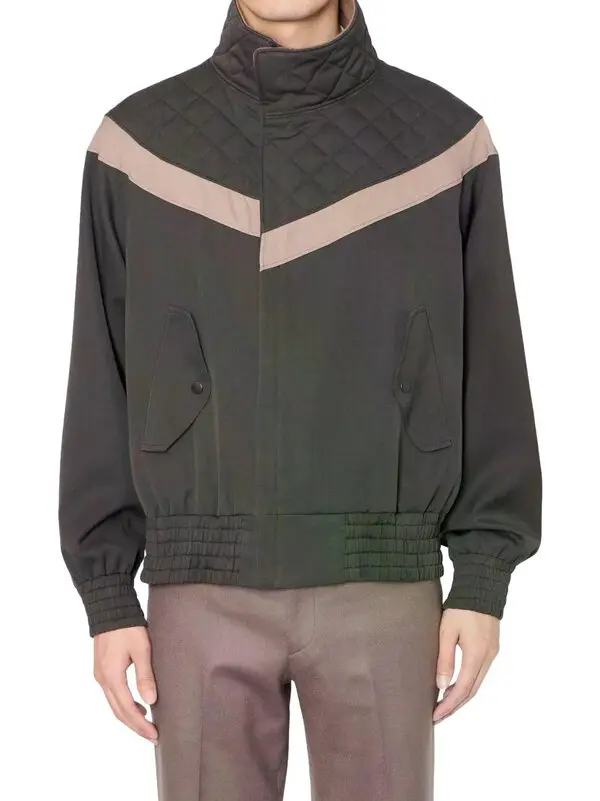 Kolor Quilted Panelled Jacket - Brown