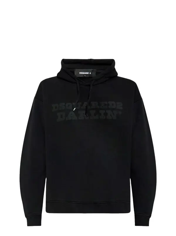 Dsquared2 Logo-print Cotton Hoodie - Black