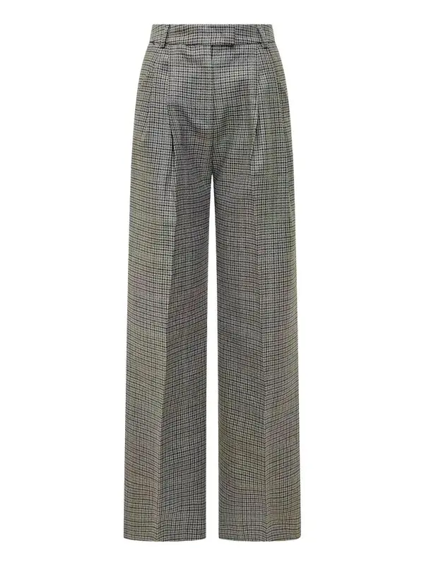 DES_PHEMMES Check Pleated Trousers - Grey