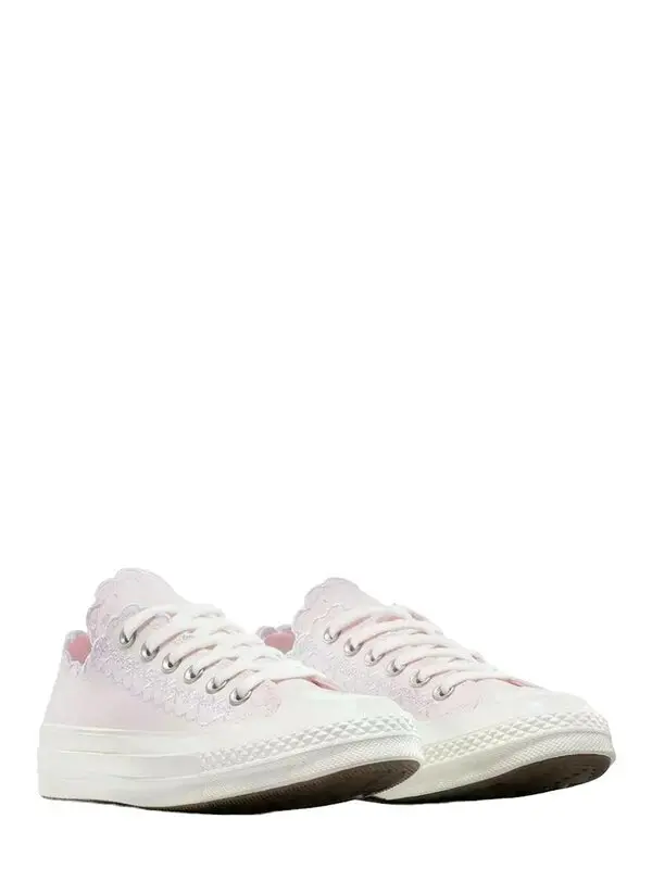 CONVERSE Chuck 70 Embroidered Scalloped-edge Sneakers - Pink