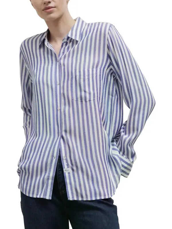 Rails Wren Striped Long-sleeve Shirt - Blue