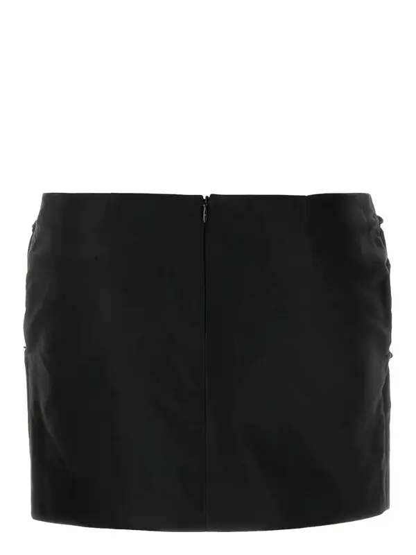 Magda Butrym Rose-embellished Mini Skirt - Black