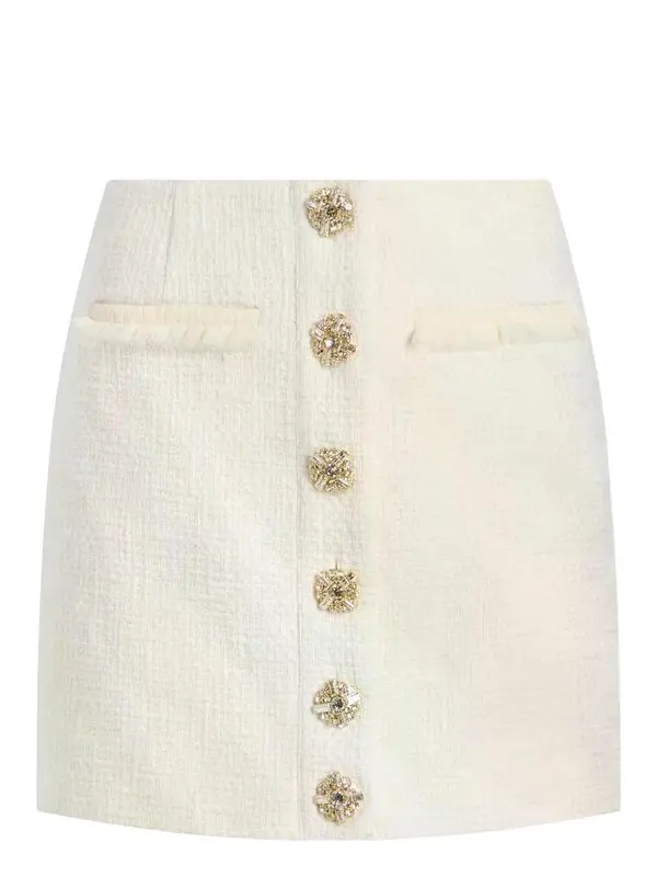 Cinq À Sept Linda Tweed Skirt - White