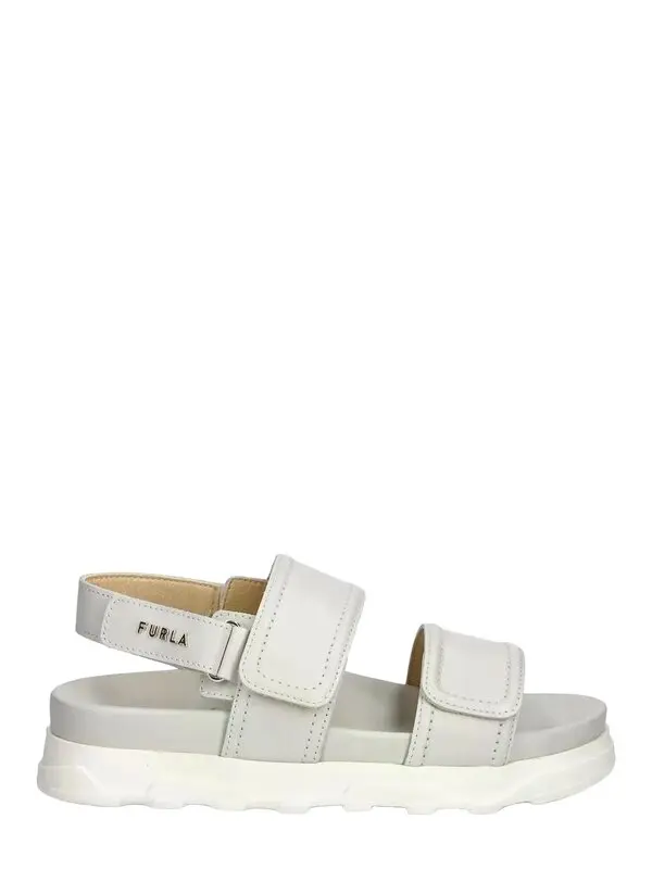 Furla Logo-plaque Platform Sandals - Neutrals