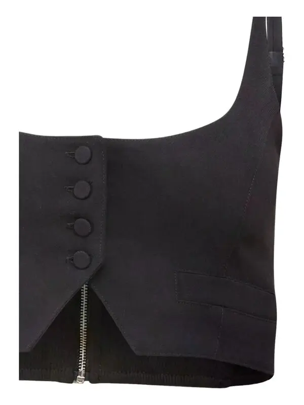 Fleur Du Mal Maxwell Button-fastening Vest - Black