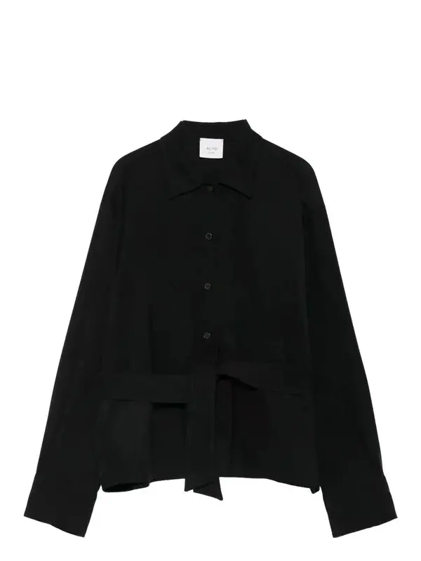ALYSI Belted Shirt - Black