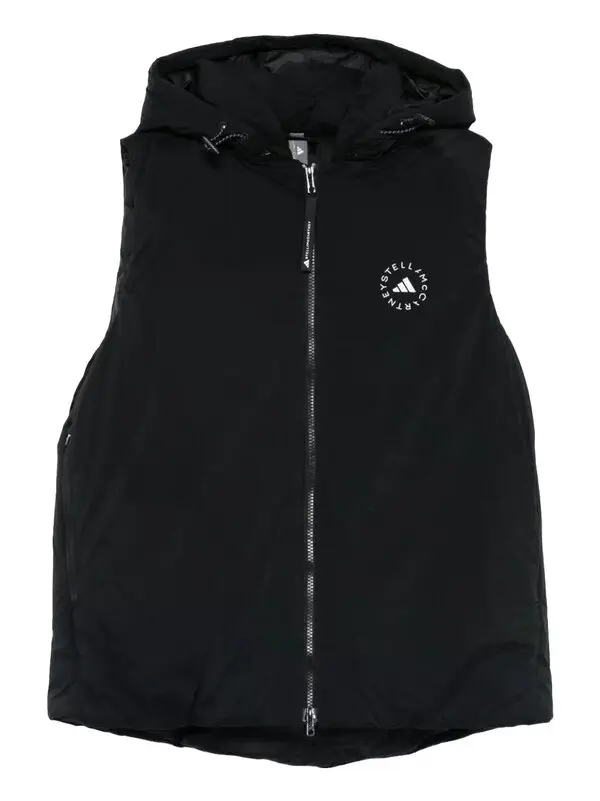 Adidas By Stella McCartney Hooded Waistcoat - Black