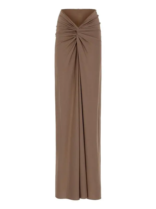 THE NEW ARRIVALS ILKYAZ OZEL Jasmine Long Skirt - Brown