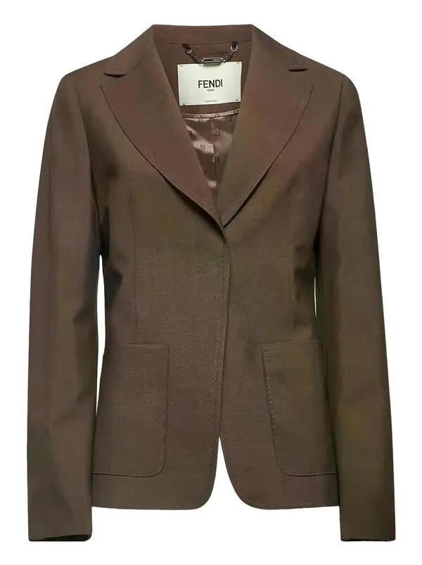 Fendi Wide Lapel Jacket - Green