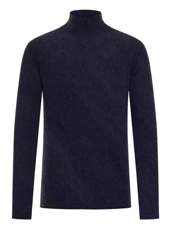 ROBERTO COLLINA High-neck Wool Sweater - Blue