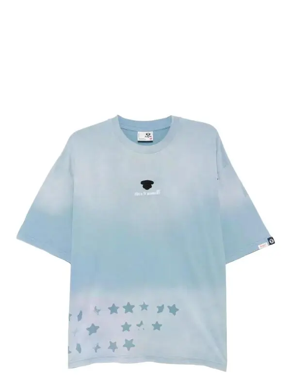 AAPE BY *A BATHING APE® Star-print Tie-dye T-shirt - Blue