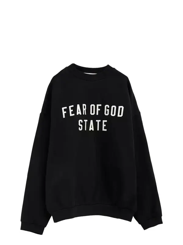 Fear Of God Logo-patch Sweatshirt - Black