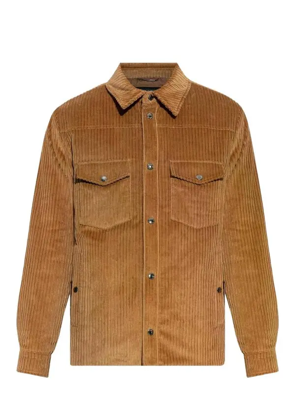 Dolce & Gabbana Corduroy Flap-pocket Shirt Jacket - Brown