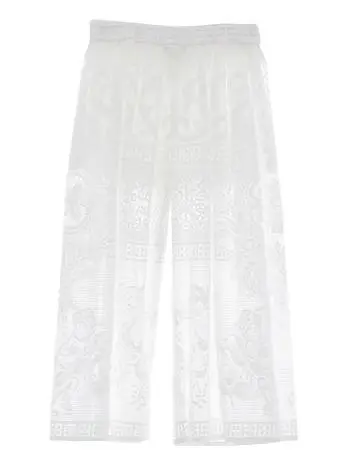 Dolce & Gabbana Wide-leg Lace Pants - White