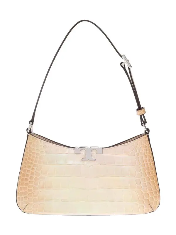 Tory Burch Eleanor Crocodile-embossed Shoulder Bag - Neutrals