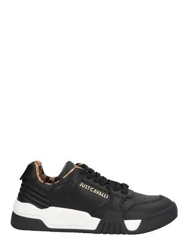 Just Cavalli Low-top Leather Sneakers - Black