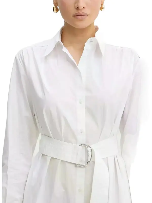 Hugo Boss Belted Shirt Mini Dress - White