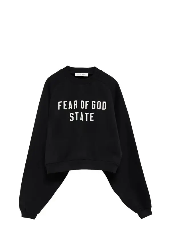 Fear Of God Embroidered Raglan Sweatshirt - Black