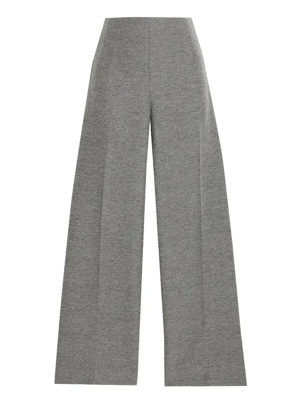 TOTEME Wool-blend Wide-leg Trousers - Gray