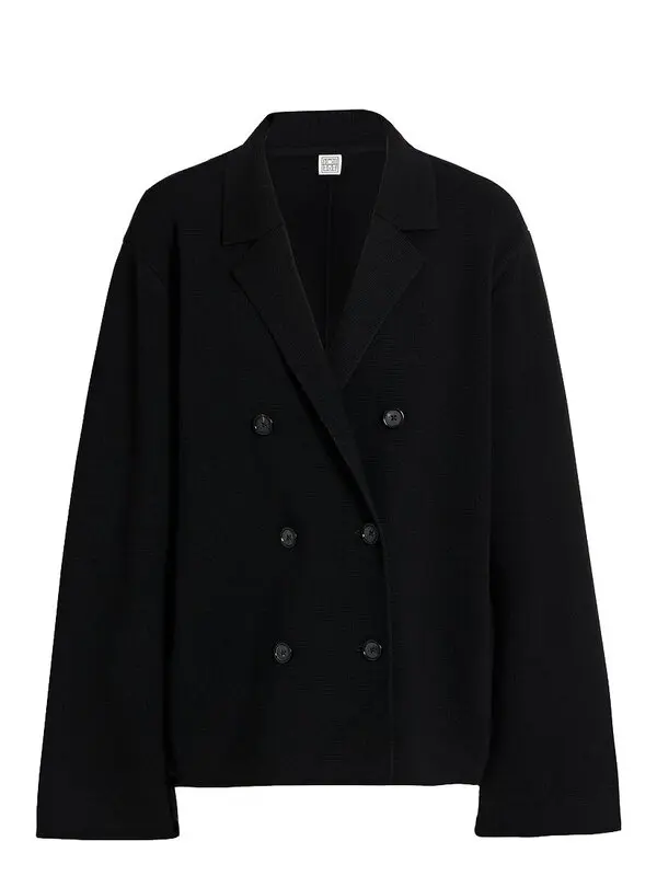 TOTEME Double-breasted Wool Blazer - Black