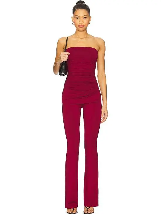 Superdown Annalise Pant Set - Oxblood