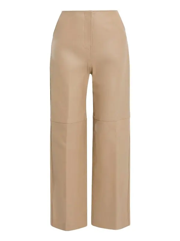 TOTEME Paneled Wide-leg Leather Pants - Camel