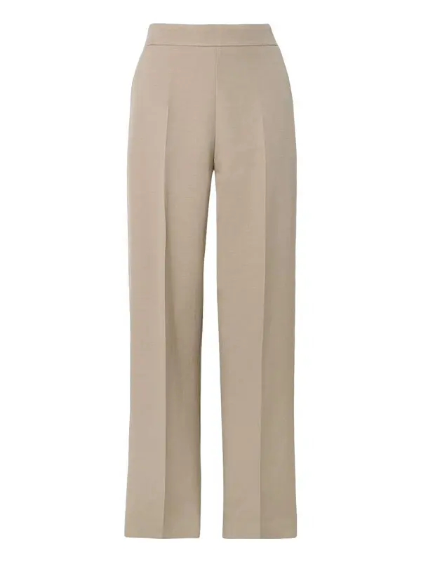 Tove Ilaria Cotton-blend Straight-leg Pants - Beige