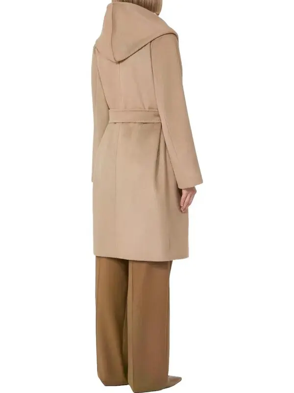 Max Mara Hooded Belted Coat - Brown