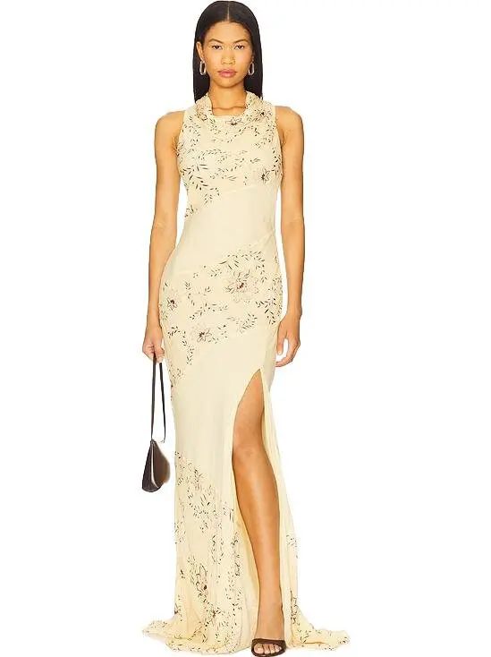 NICHOLAS Shana Dress - Butter Wisteria Floral