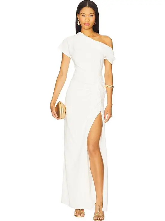 Simkhai Kally Draped Midi Dress - Ivory