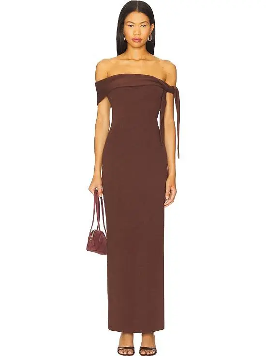 SNDYS Jaymes Maxi Dress - Chocolate