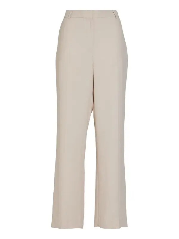 TOTEME Crepe Straight-leg Pants - Beige
