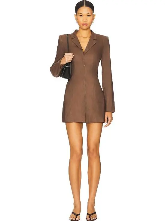 STONE COLD FOX X Bailey Mini Dress - Espresso